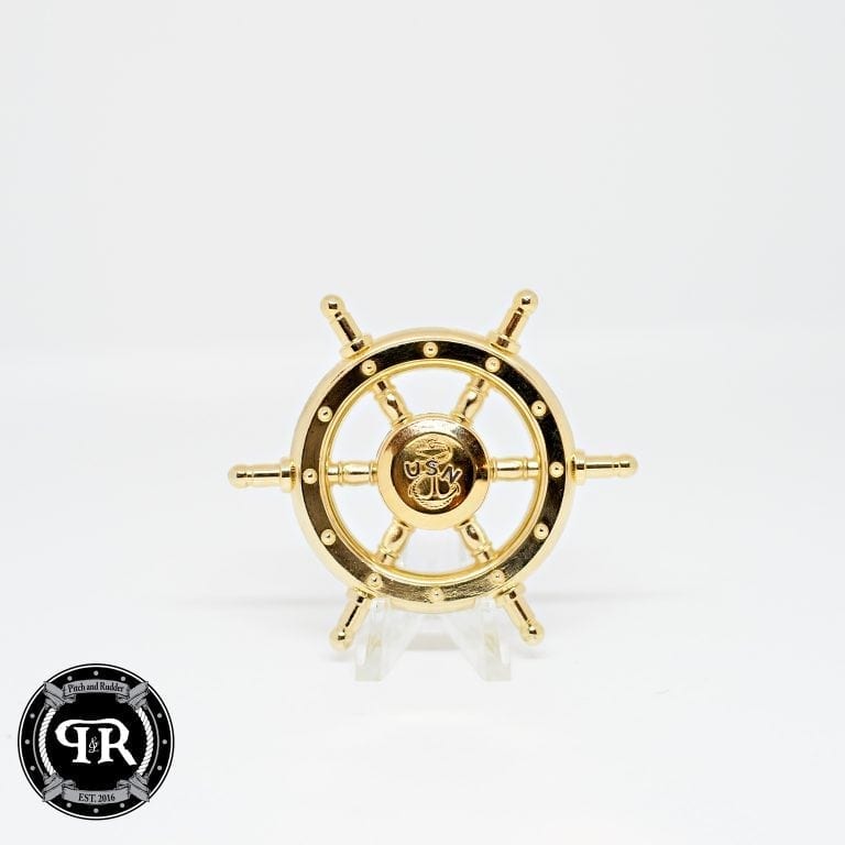 Challenge Coin - Navy Chief Ship Wheel Fidget Spinner Gold | Pitch and ...