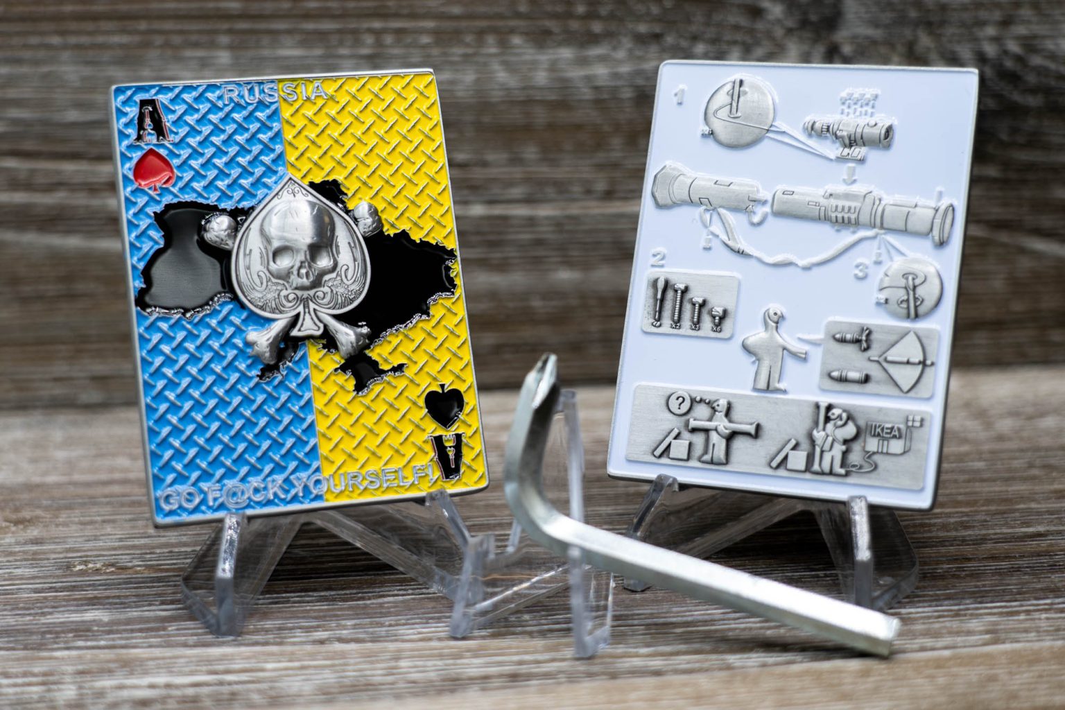 Challenge Coin | Ukraine Support Challenge Coin | Pitch and Rudder